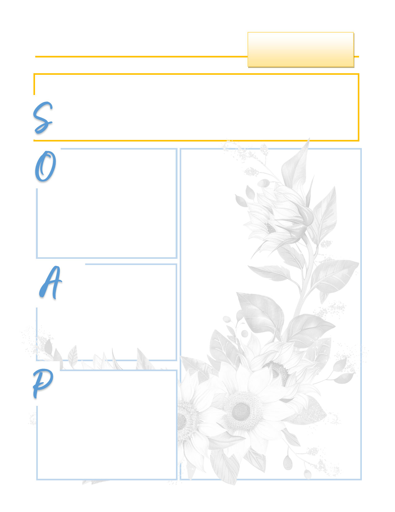 August Sunflower Themed Printable Journal Pages – It Starts Small