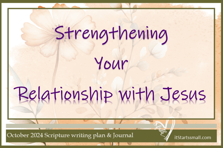 2024 Monthly Scripture Plans – It Starts Small