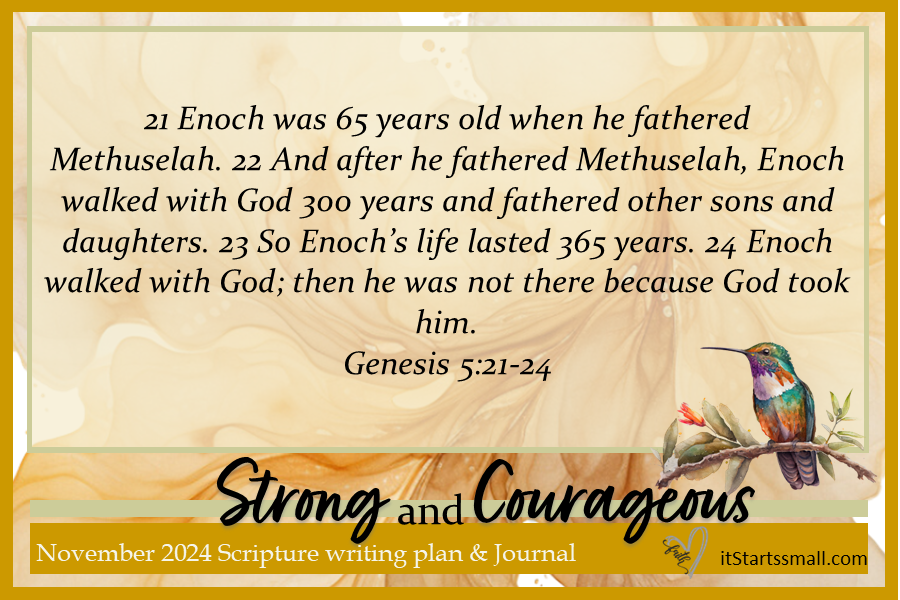 Courageously Walk with God – It Starts Small